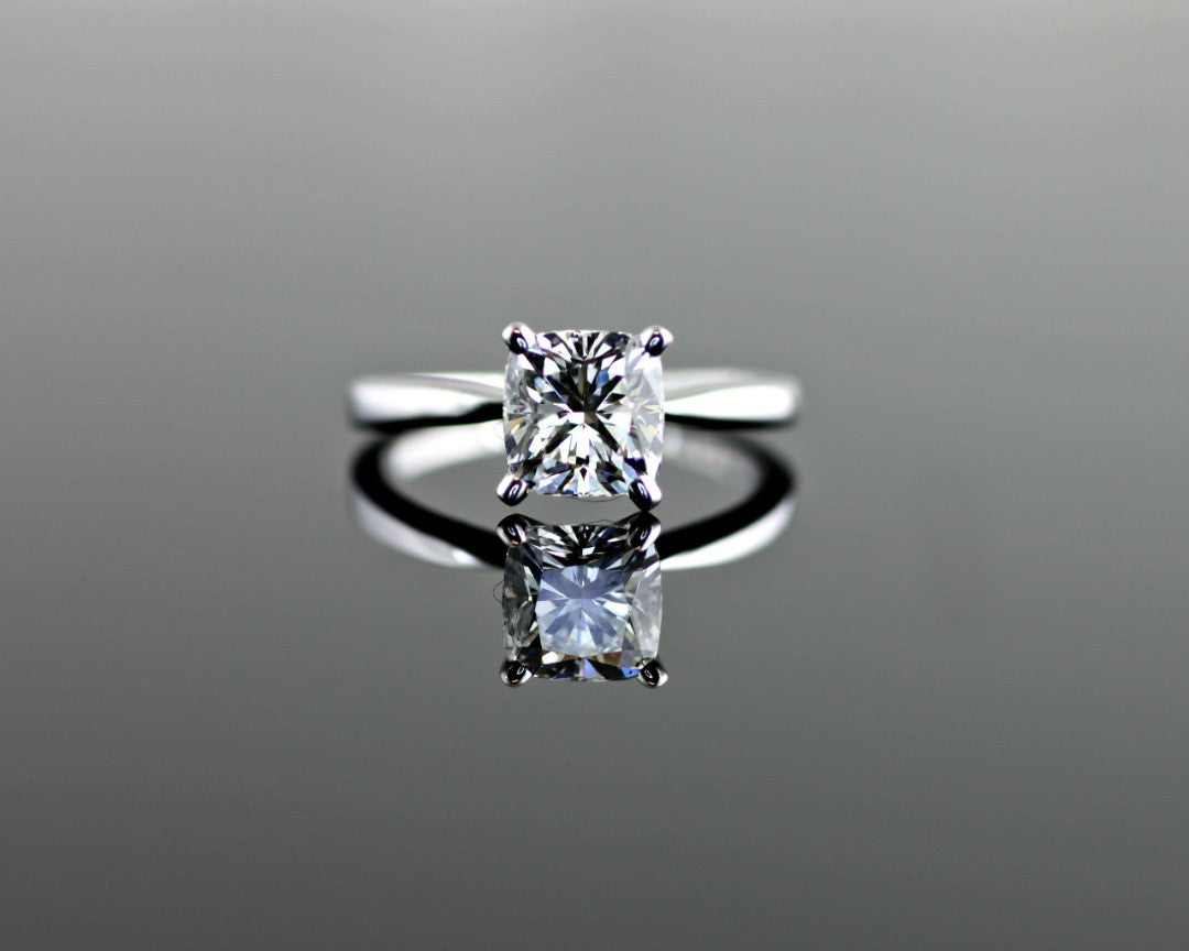 Classic V Prong Tapered Solitaire Engagement Ring – The Classic Gem