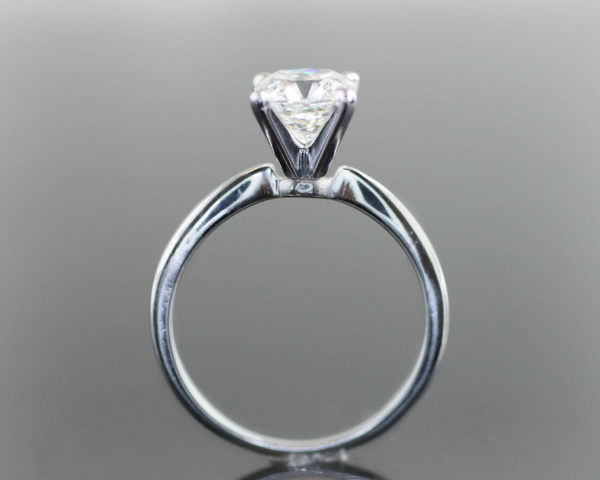 Classic V Prong Tapered Solitaire Engagement Ring – The Classic Gem