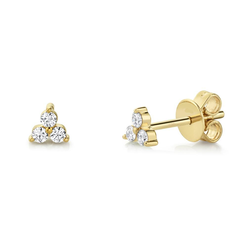 Trio Cluster Diamond Earrings – The Classic Gem